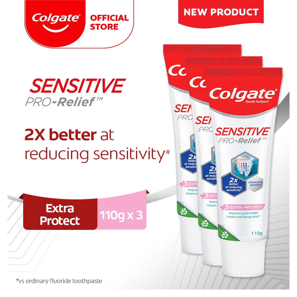Colgate Sensitive Pro Relief Extra Strength/ Protect Toothpaste x3 110g | Shopee Singapore