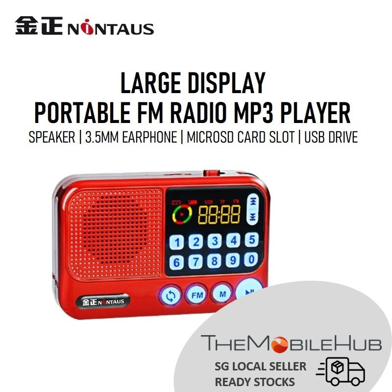 Nontaus S99 Elderly Large Display FM Radio Portable Speaker Memory Card ...