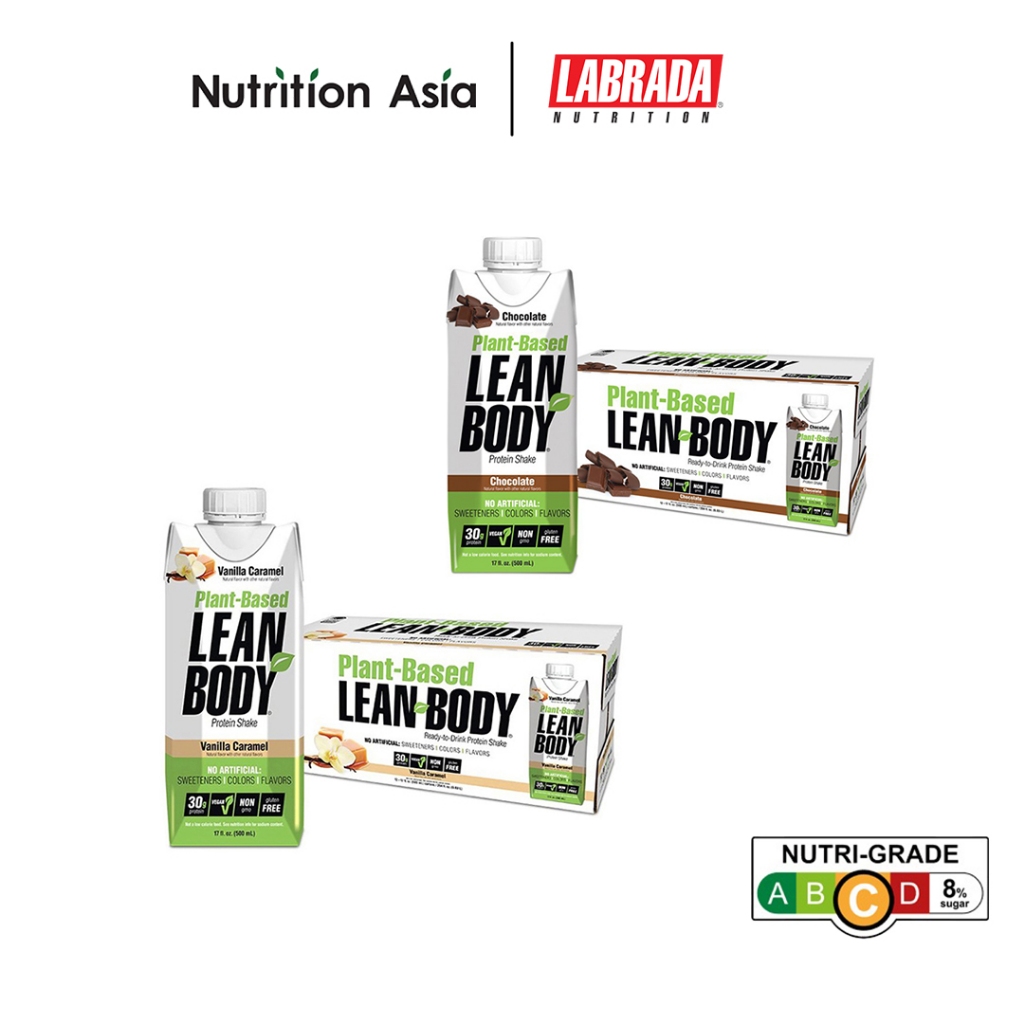Labrada Lean Body Plant-Based Protein shake RTD 500ml (Box of 12) (CHOC ...