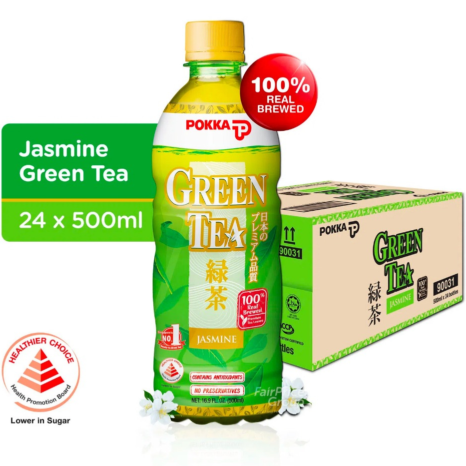 Pokka Jasmine Green Tea Jasmine, 24 x 500ml (CTN) | Shopee Singapore