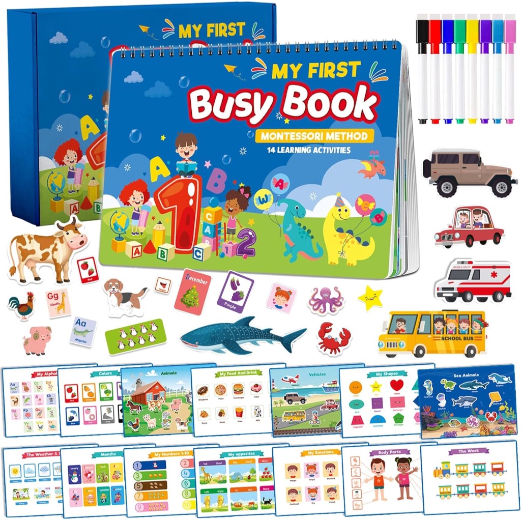 🔥 WAREHOUSE SALE 🔥 My First Busy Book Preschool Interactive Reusable ...
