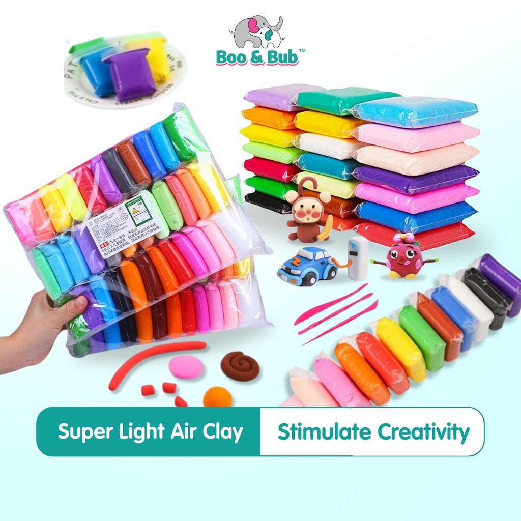 Non-Toxic Air Dry Clay Super light clay / butter slime, Plasticine Play ...
