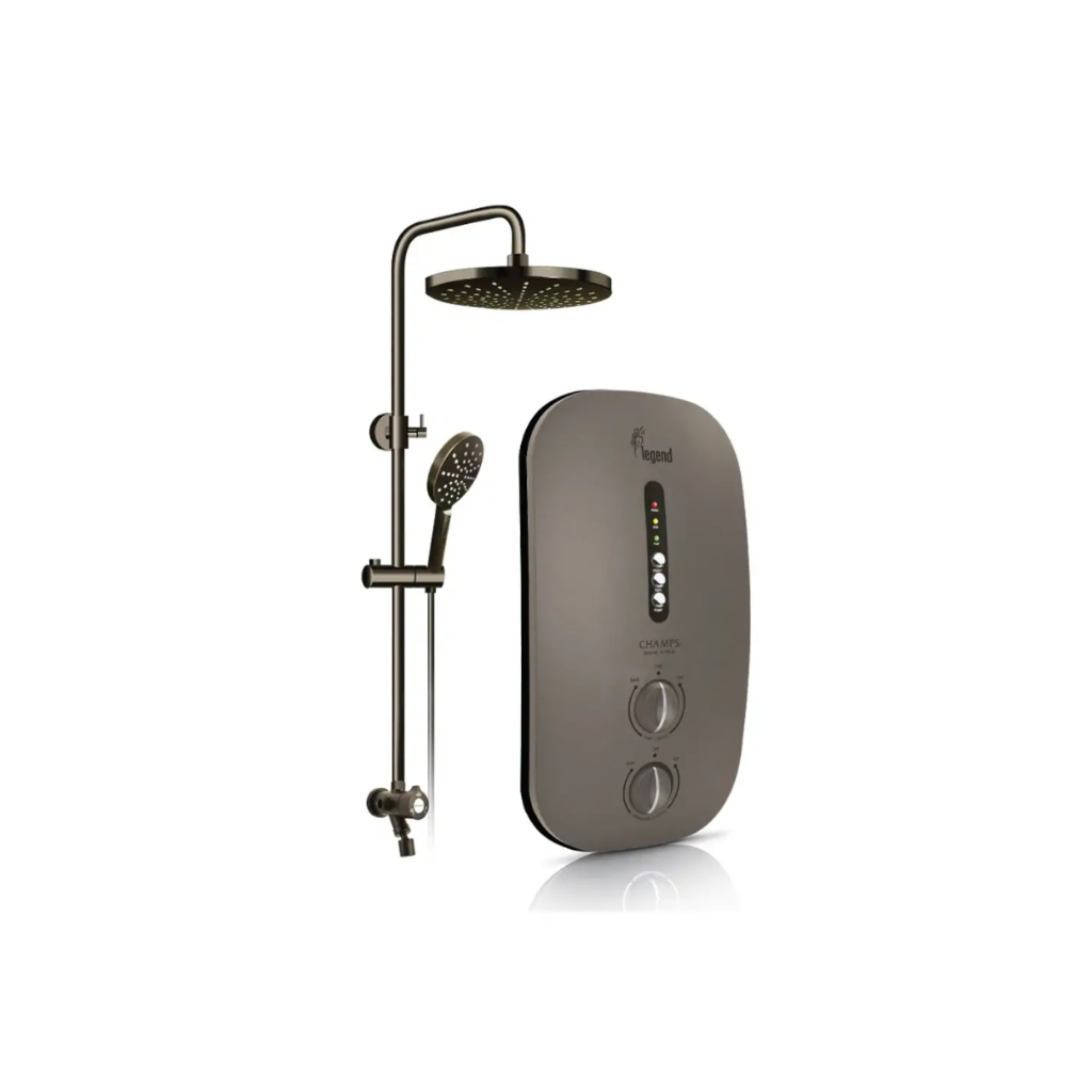 Champs Legend/Sylphy Instant Heater Shower Set + Rain-Shower (Black ...