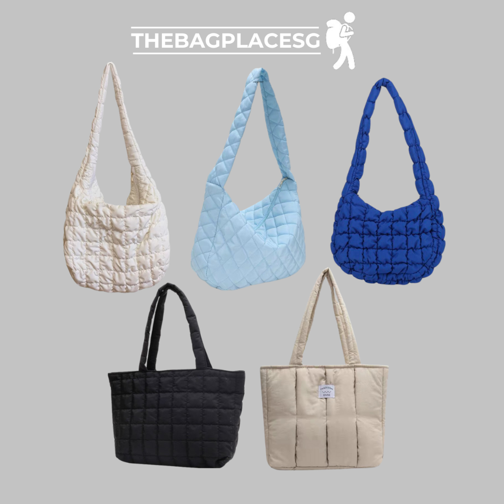 "SG SELLER" TheBagPlace Korean Puffy Bag Sling Tote Puffer Laptop Bag 5 ...
