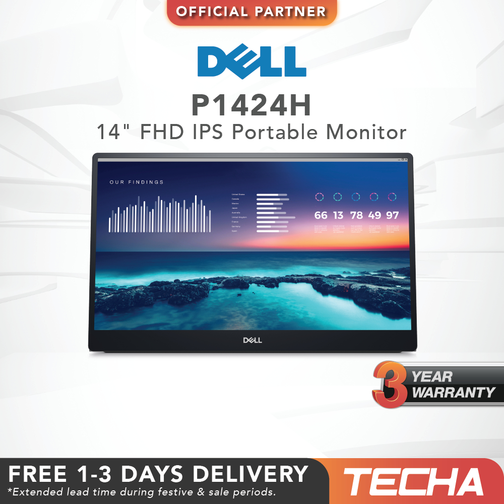 Dell P1424H | 14" FHD | IPS | LED Backlight | Portable Monitor | Shopee ...
