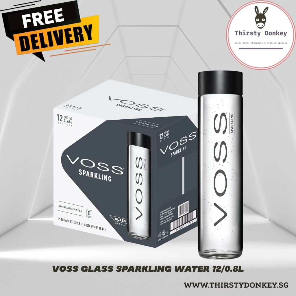 Voss Glass Sparkling Water - 12X800ML | Shopee Singapore