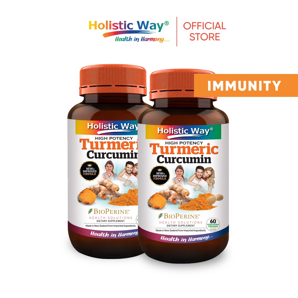 [Bundle of 2] Holistic Way High Potency Turmeric Curcumin - Vegan (60 ...