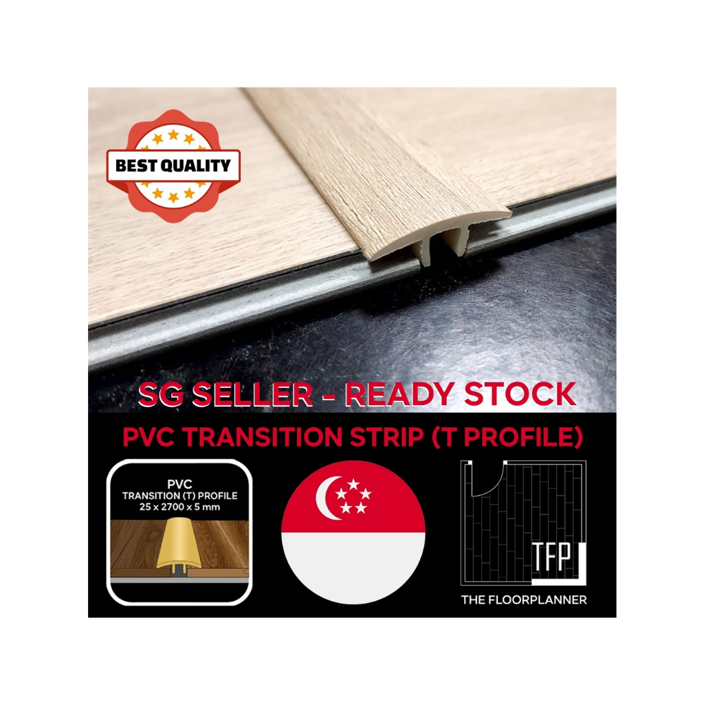[SG Seller] PVC Transition Strip | Floor Accessories | T profile | T ...