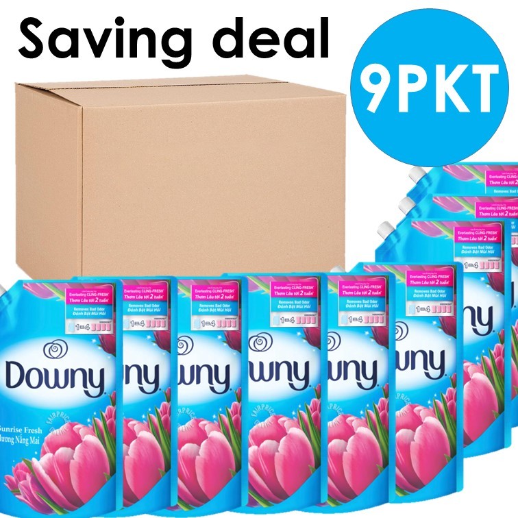 Downy Sunrise Fresh Concentrate Fabric Softener Refill, 1.5L 1 carton ...