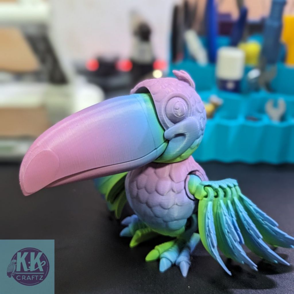 Toucan : A Colorful and Flexible 3D Printed Toy - Flexi Factory ( 3d ...
