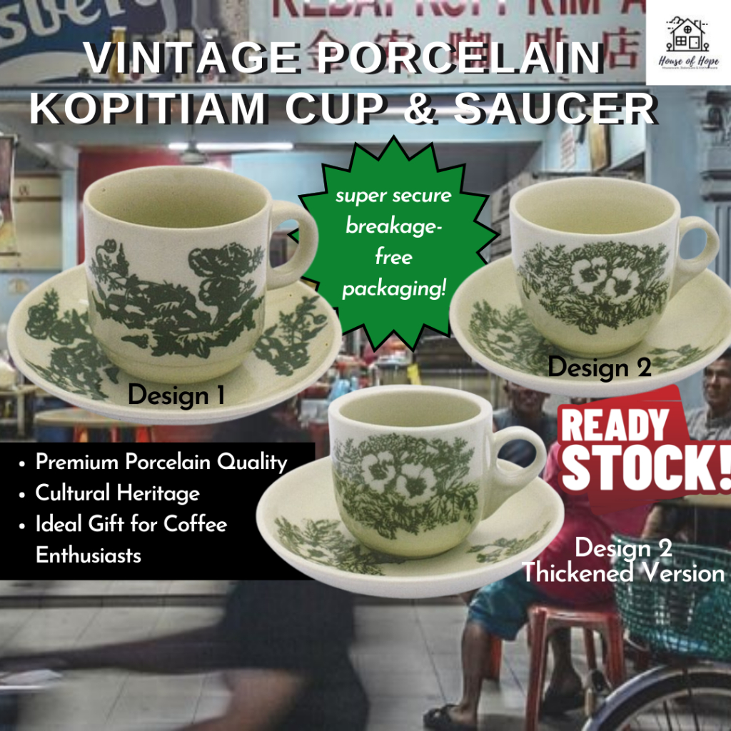 [SG Ready Stock] Premium Oldtown Vintage Porcelain Kopitiam Coffee Cup ...
