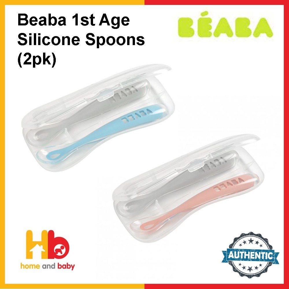 Beaba 1st Age Silicone Spoons (2pk) | Shopee Singapore