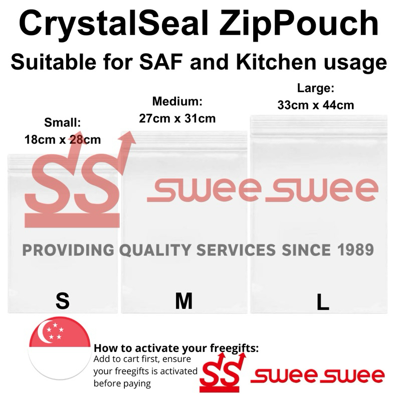 CrystalSeal ZipPouch - SAF ZIP LOCK EMART ARMY 10 pack Fast-Delivery ...