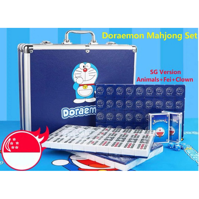 SG Instock Doraemon Mahjong 156Tiles (With Animals+Fei+Clown) | Shopee ...