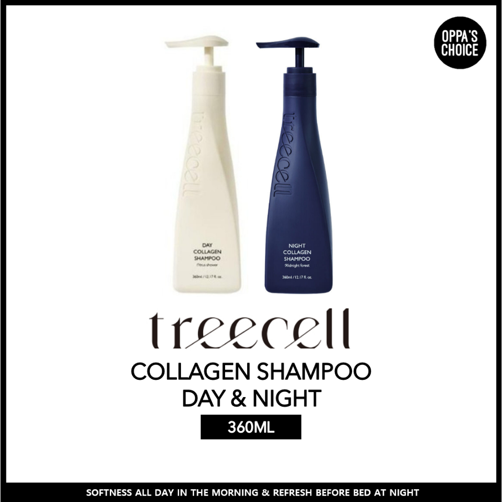 TREECELL COLLAGEN SHAMPOO DAY&NIGHT 360ML (Morning of Resort & Midnight Forest) | Shopee Singapore
