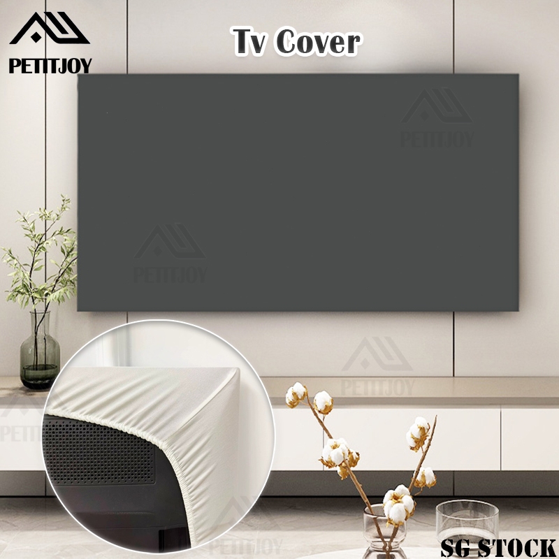 【SG】Tv Cover 32-65 Inch Elastic Tv Cover Dust Cover Fabric Protective ...