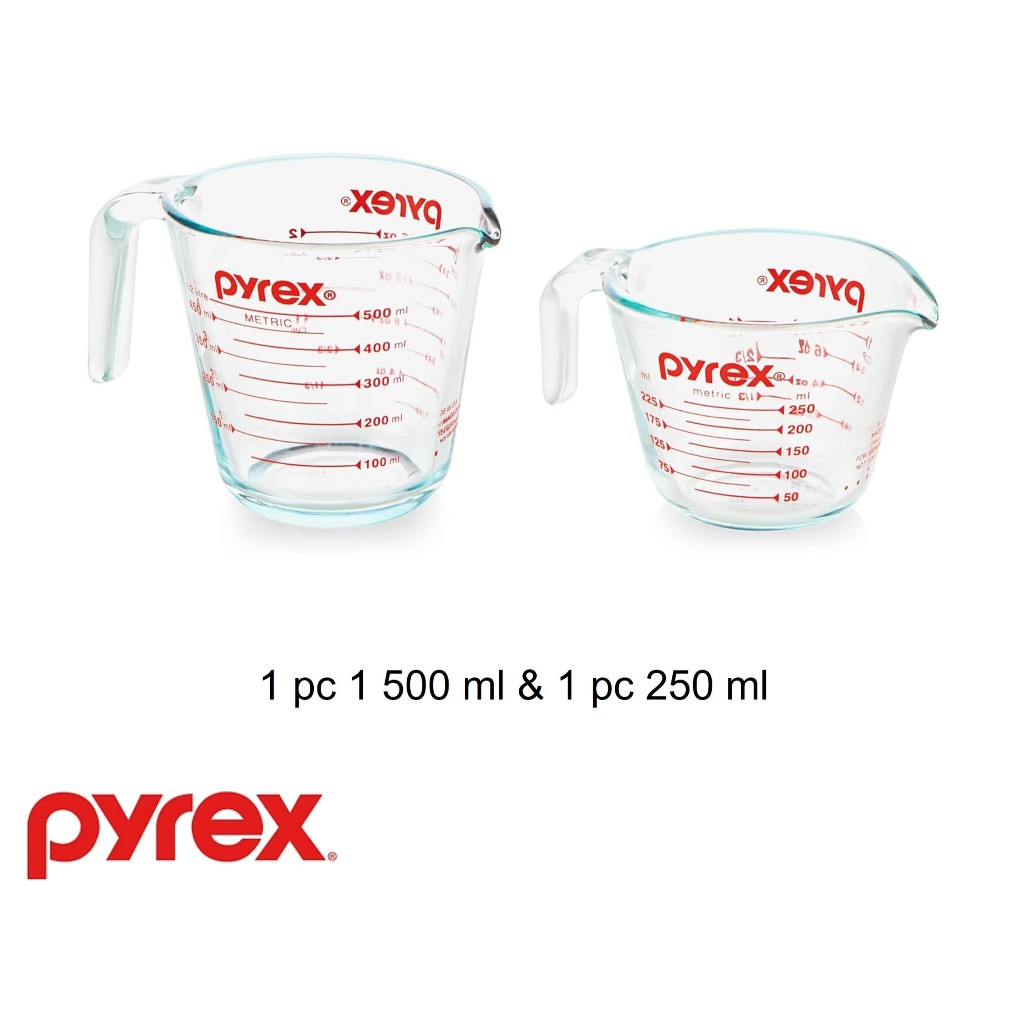 Pyrex 2 Piece Glass Measuring Cup Set | Shopee Singapore