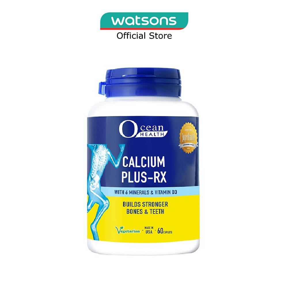 OCEAN HEALTH Calcium Plus-RX Caplet (Builds Strong Bones + With Vit D3 ...