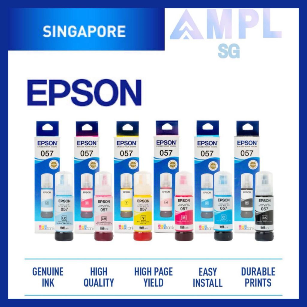 Epson 057 ink 6 Bottles COMPATIBLE MODELS Epson EcoTank L8050 | L18050 ...