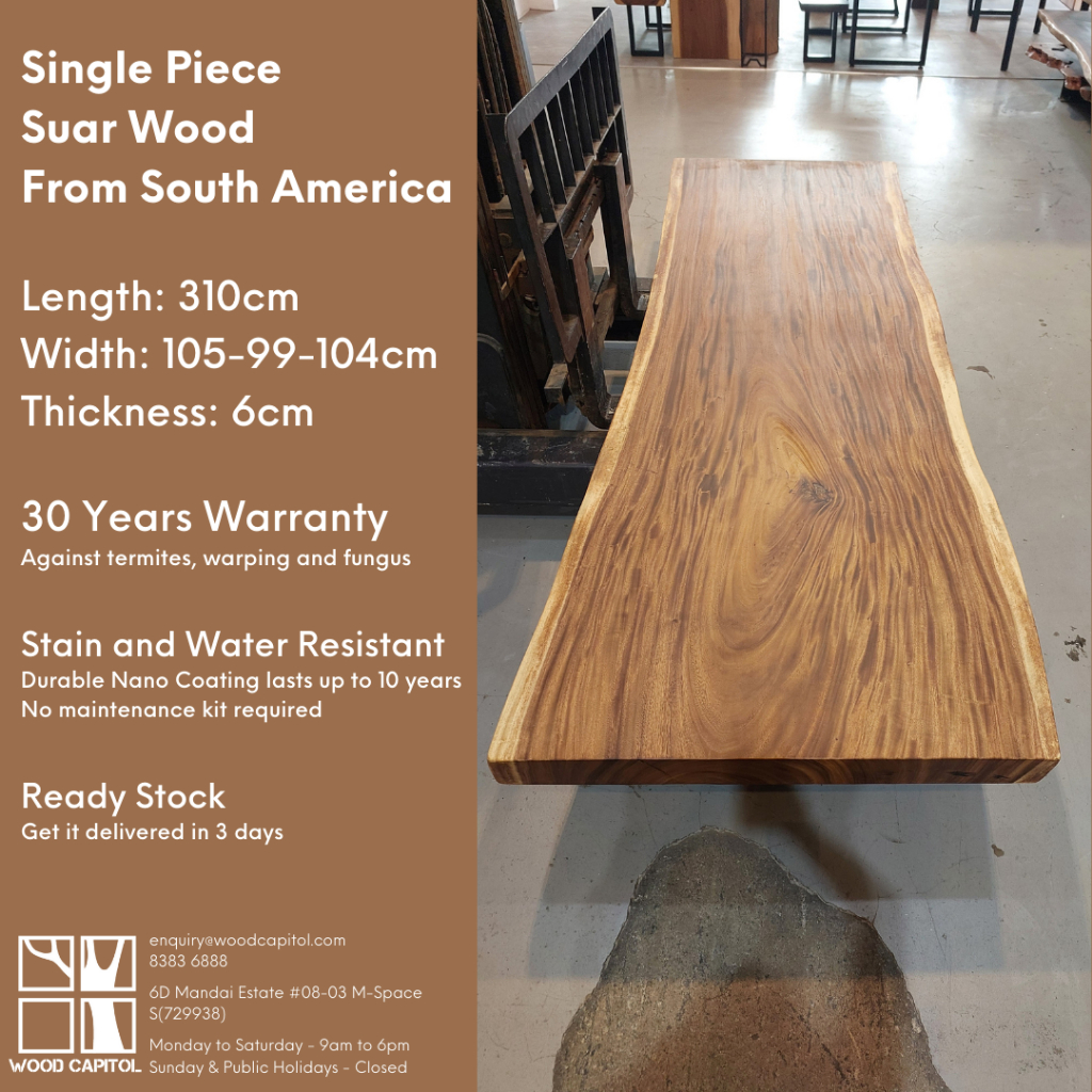 Wood Capitol Suar Wood | South American Walnut | Live Edge Dining Table ...
