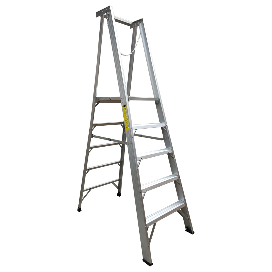 [Free delivery] ALUMINIUM PLATFORM STEP LADDER WITH CHAIN GUARD RAIL [3 ...