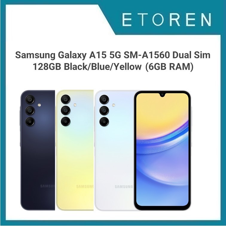 Samsung Galaxy A15 5G SM-A1560 Dual Sim 128GB Black/Blue/Yellow (6GB ...