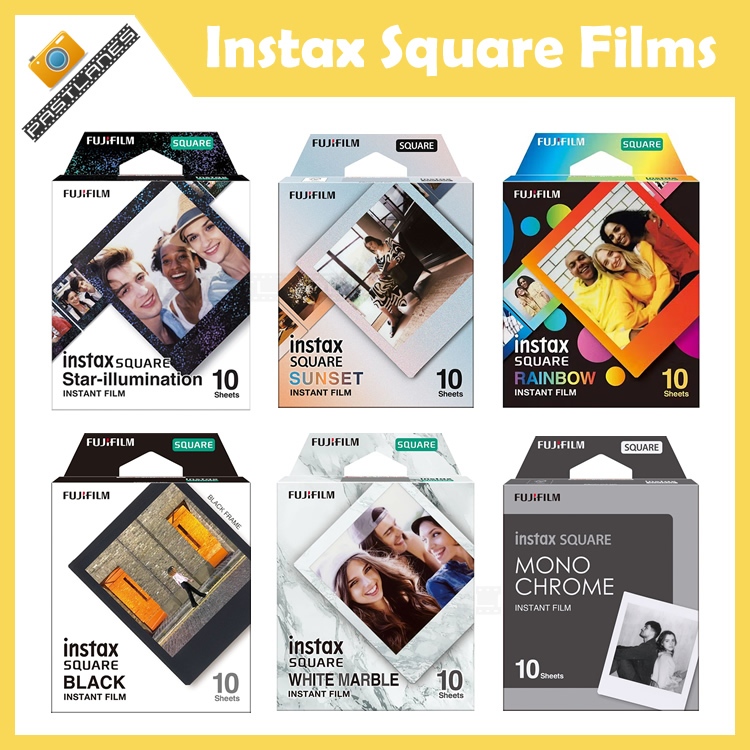 Fujifilm Instax Square Films Colour / Monochrome / All Designs | Shopee ...