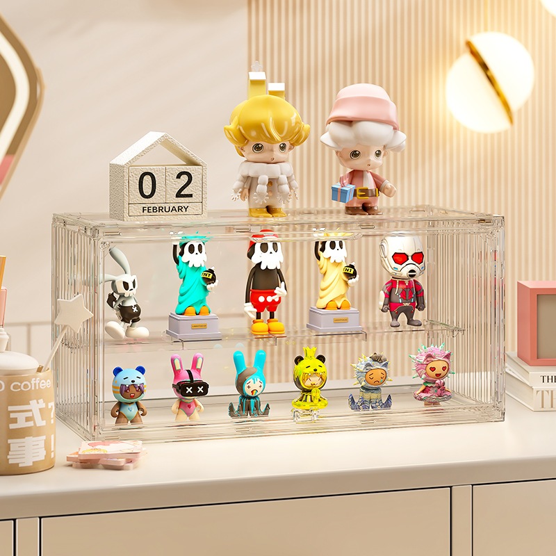 Acrylic Popmart Display Box Transparent Storage Case for Figurine Clear ...