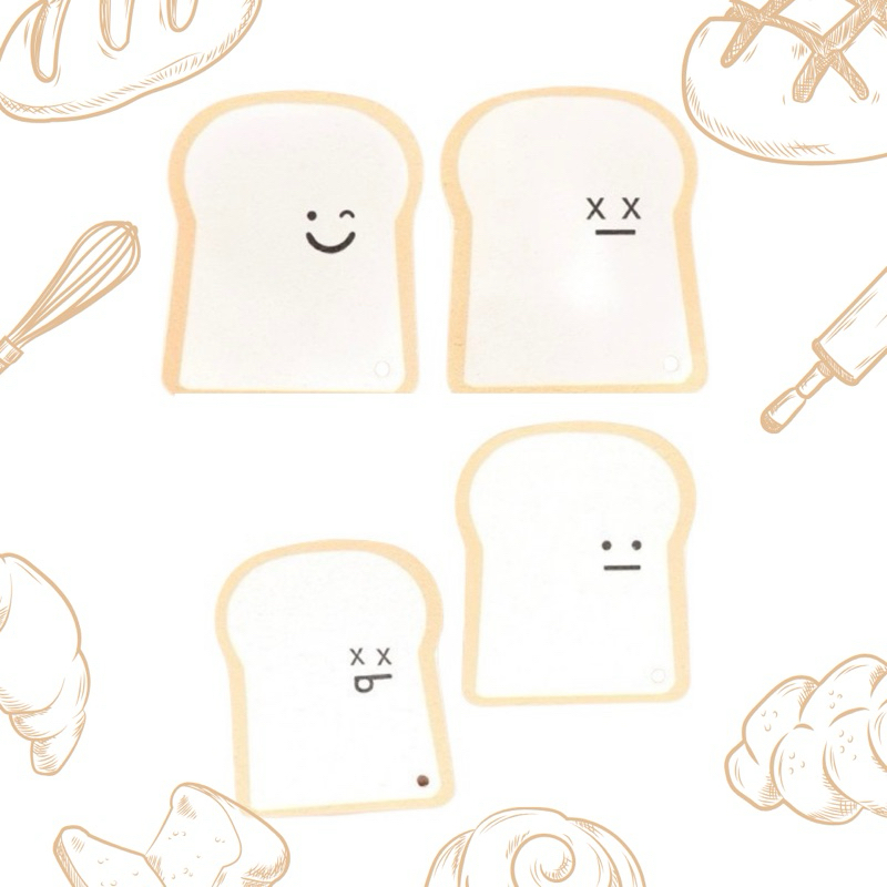 Bread Face Emotion Kitchen Dish Cleaning Sponge Natural Wood Pulp ...