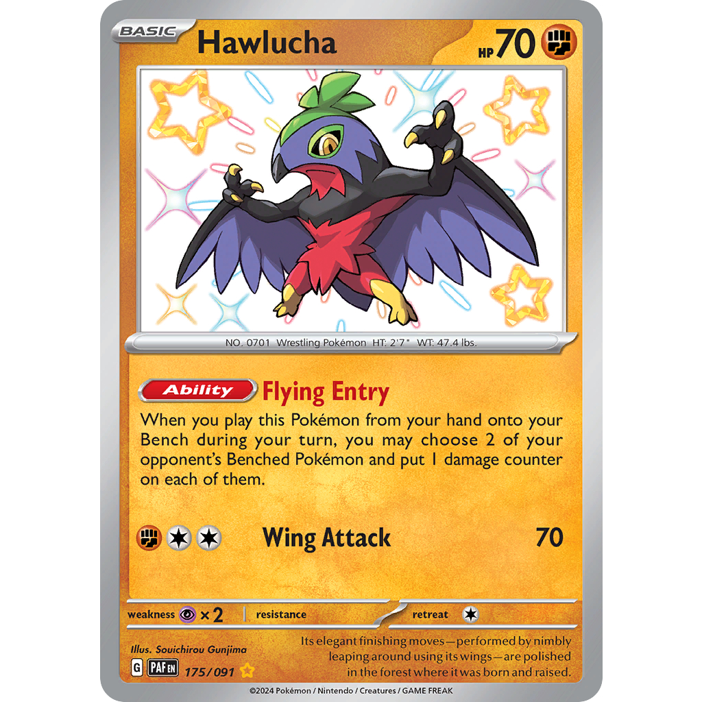[Pokemon TCG] [Scarlet & Violet: Paldean Fates] Shiny Rare Hawlucha ...