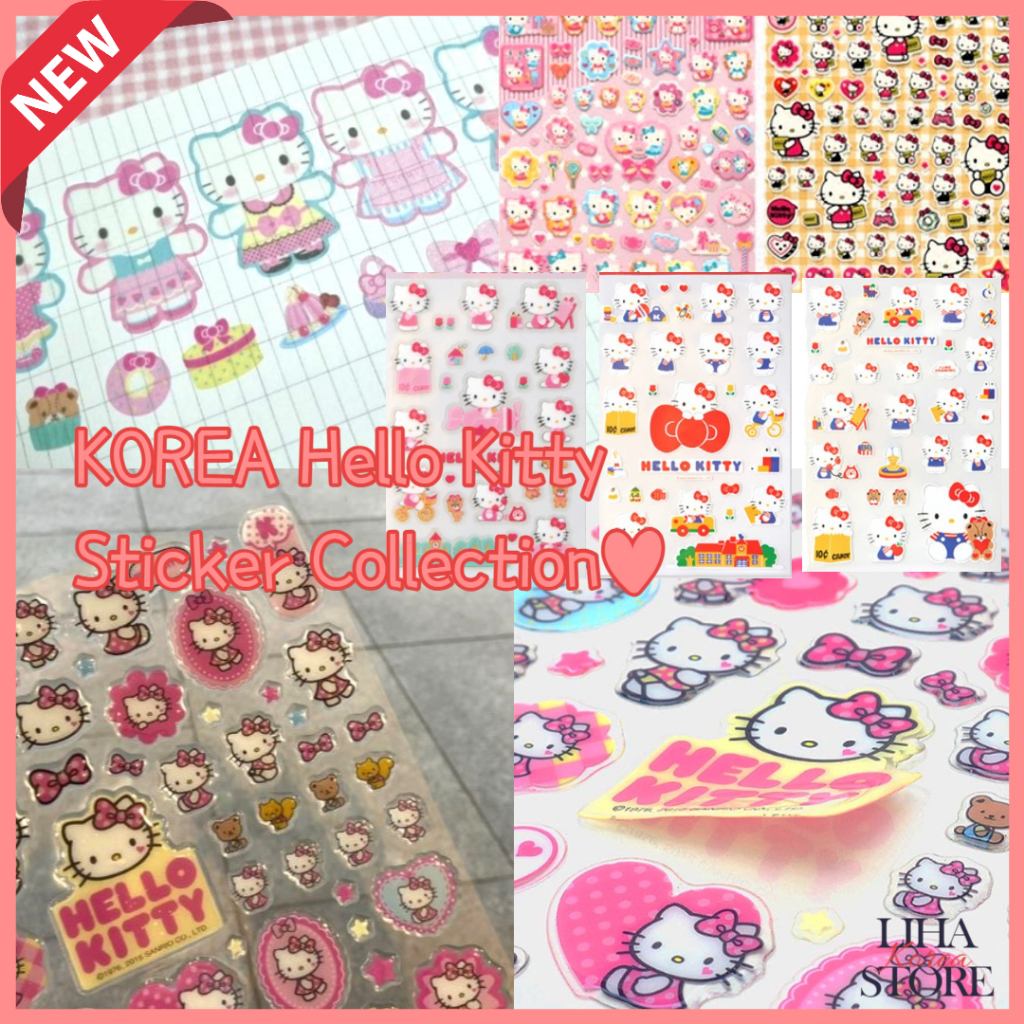 Korea Daiso Sanrio Hello Kitty Sticker Collection 9types | Shopee Singapore