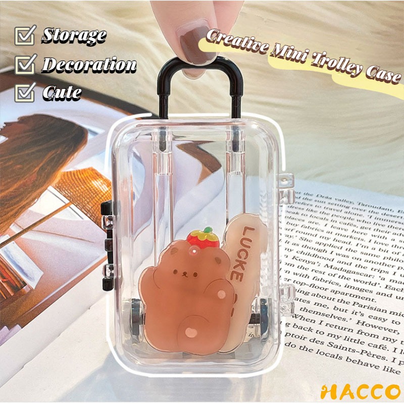 【SG】Mini Plastic Travel Suitcase Candy Box Mini Luggage suitcase Gift ...