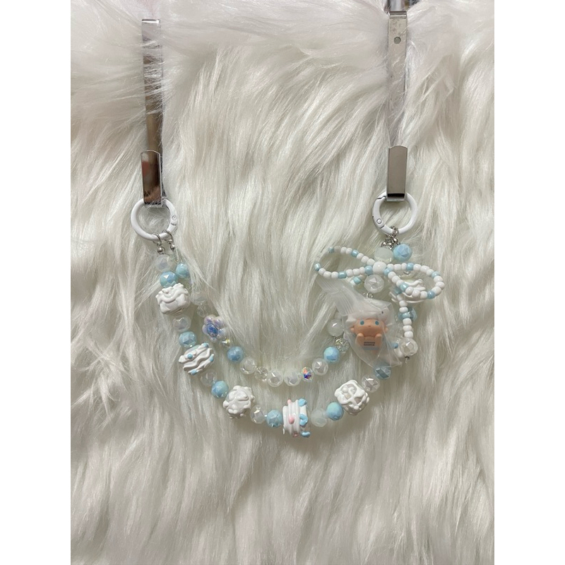 POP MART Double Strap Dimoo Phone Strap Keychain Bag Strap Hand painted ...