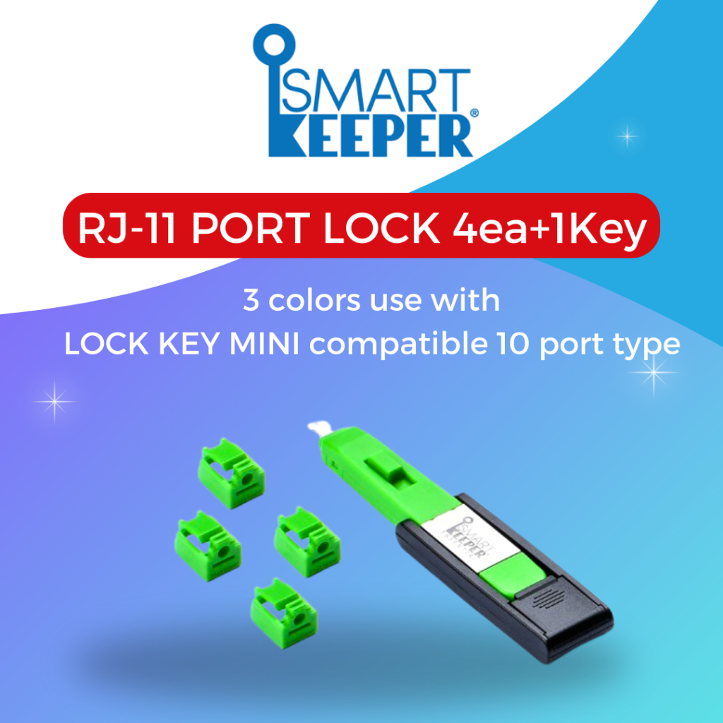 SMARTKEEPER RJ11 Port Lock 4 ea. with 1 Lock Key Mini | Shopee Singapore