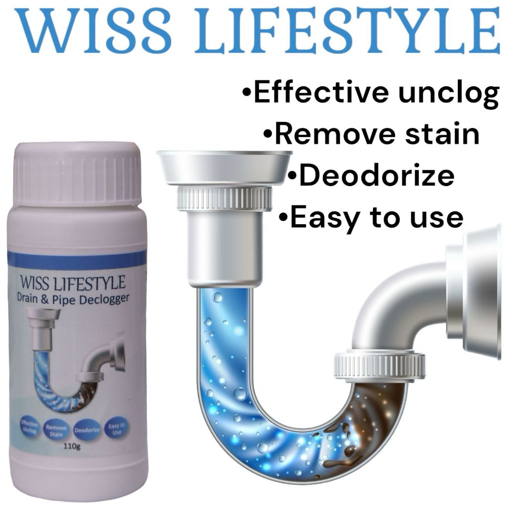 Wiss Lifestyle Drain Pipe Declogger Basin Cleaner Clogged Drainage ...