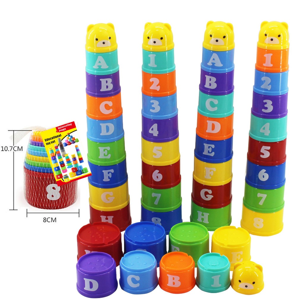 Stacking toys puzzle for baby toddler fun games motor skills ...