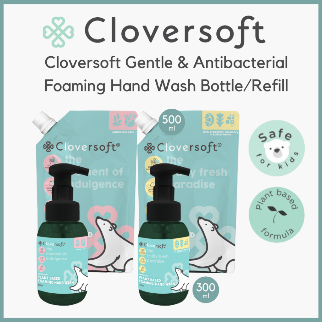 [SG Stock] Cloversoft Antibacterial Foaming Hand Wash 300ml Bottle 500ml Refill | Grapefruit ...