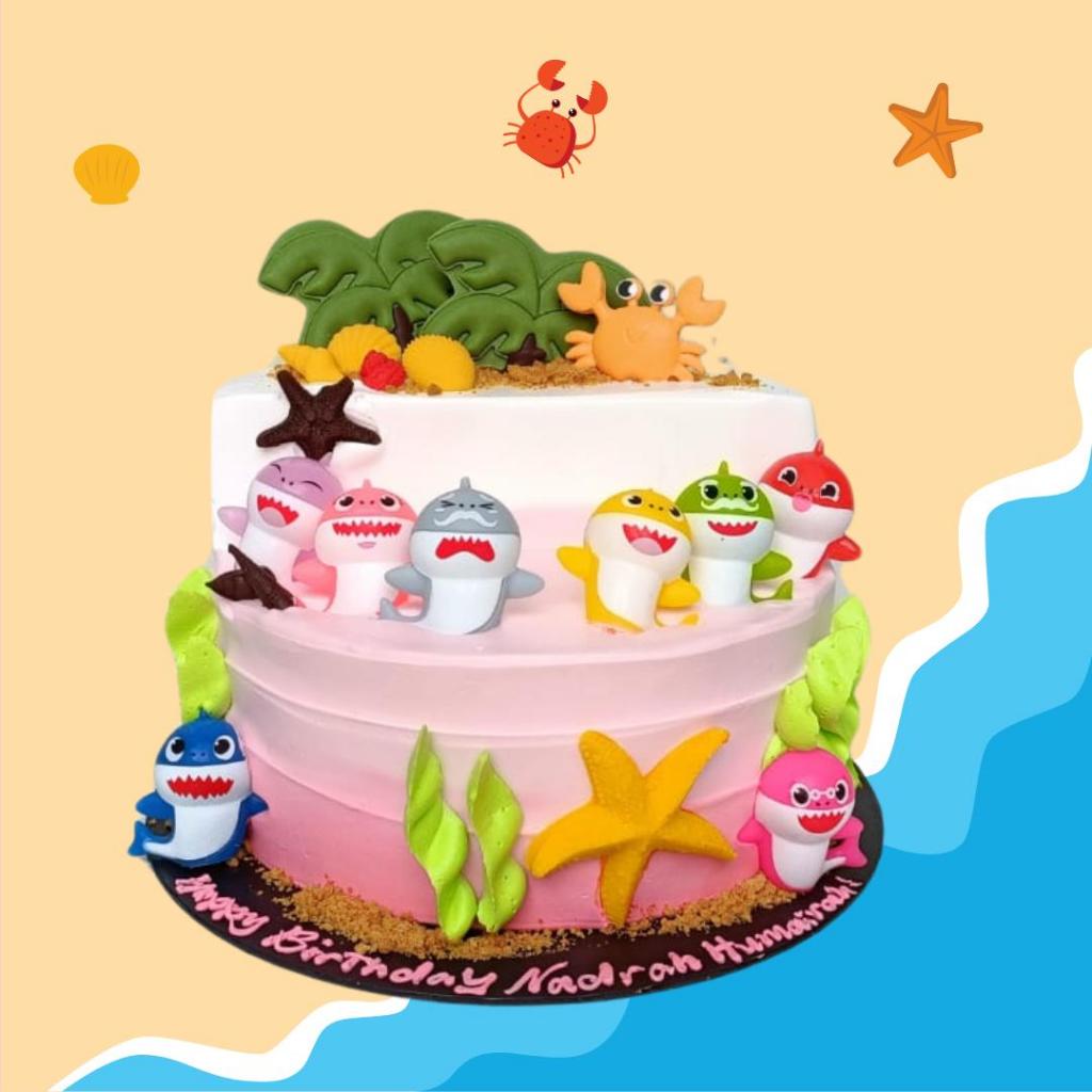 Halal-Certified Baby Shark Summer Party Cake (for princess) | Shopee ...