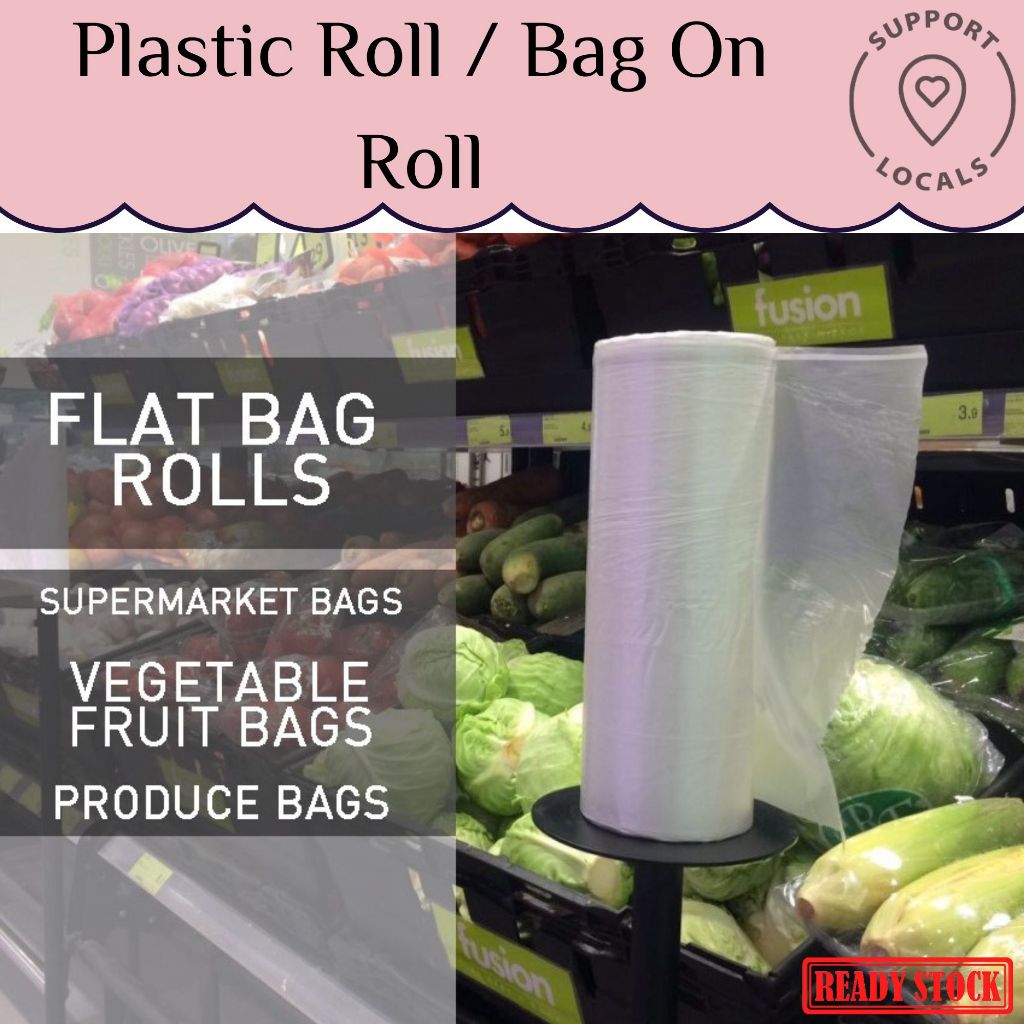 🔥SG Ready Stock🔥Plastic Roll⭐️Bag on Roll⭐️Flat Bag Roll⭐️HM Roll ...