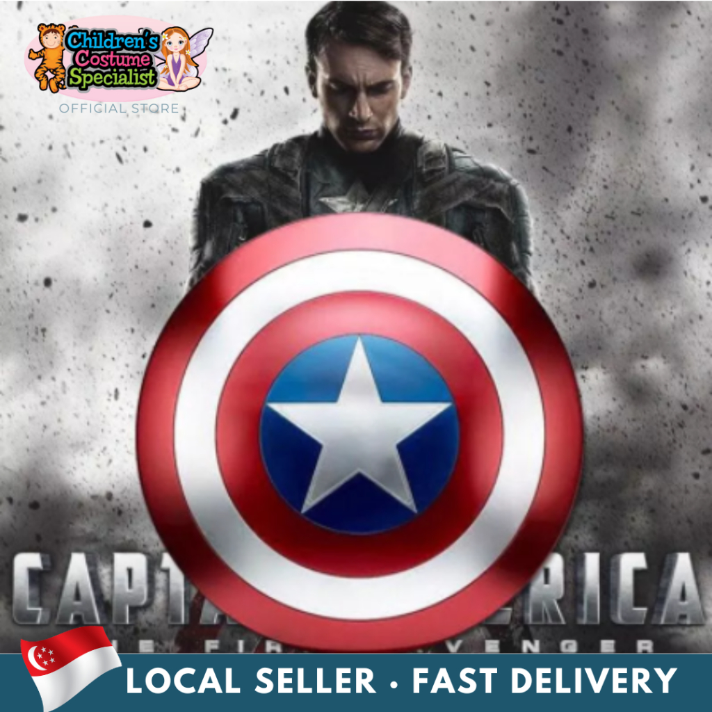 Superhero 12" Shield Captain America Cape Cosplay Set Captain America ...