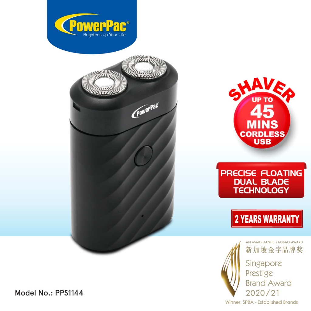 PowerPac Electric Shaver for Man, Rechargeable Shaver for Man (PPS1144 ...
