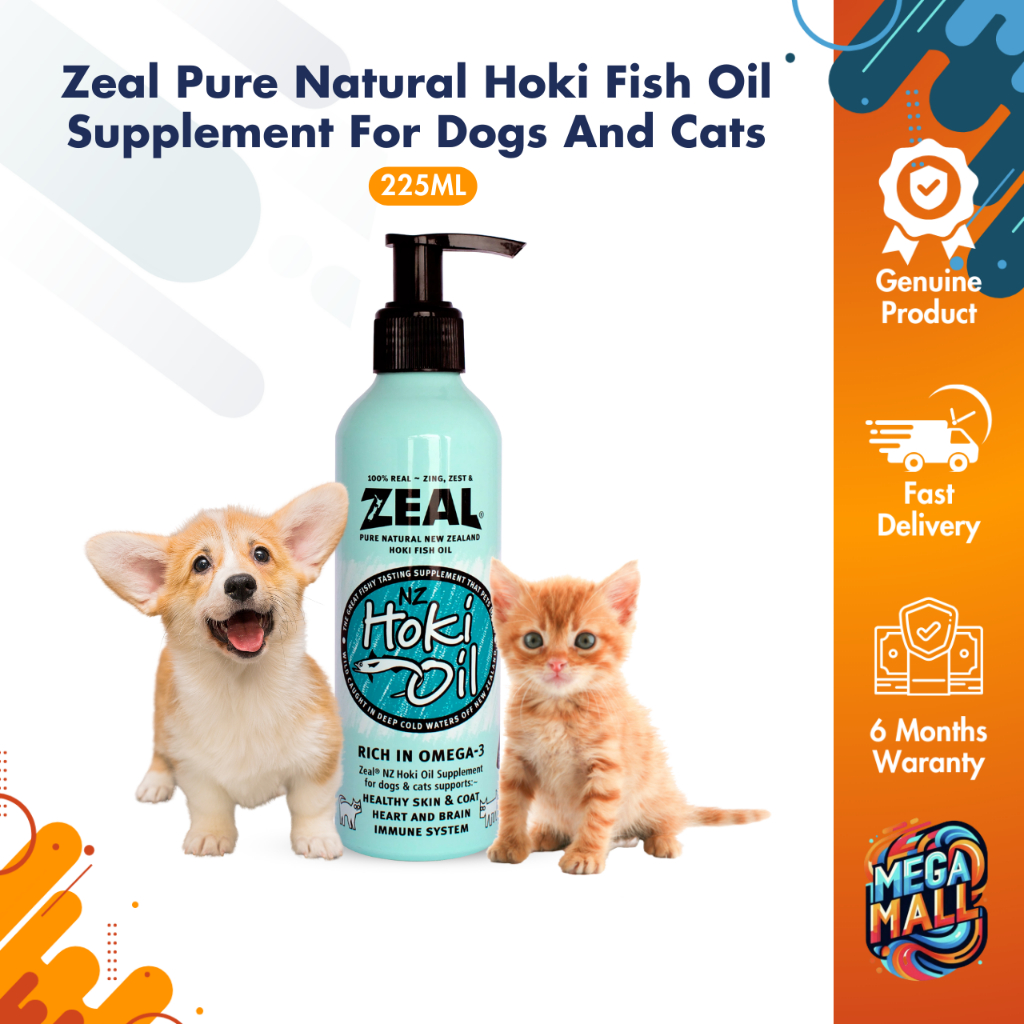 Zeal Pure New Zealand Hoki Fish Oil for Dogs & Cats - Healthy Omega-3 ...