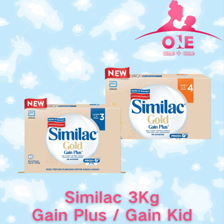 Similac Gain Plus Stage 3 & Gain Kid Stage 4 ( 3Kg ) | Shopee Singapore