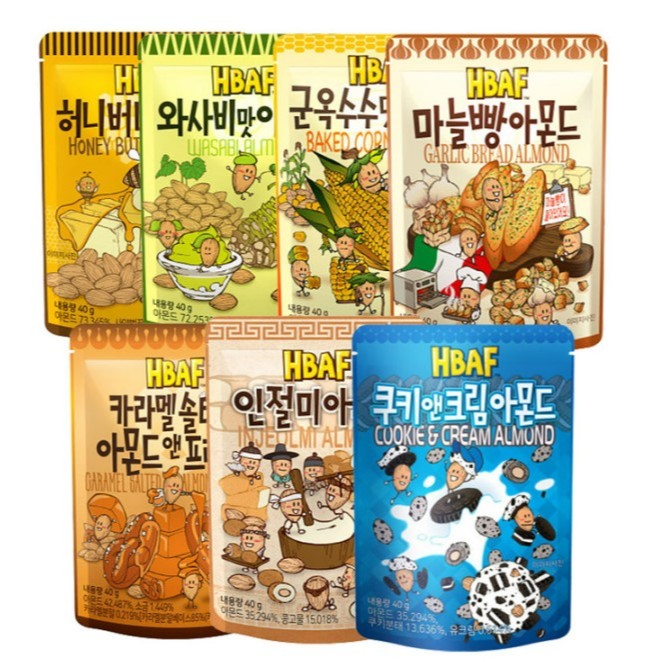HBAF Honey Butter Almond – Premium Korean Flavored Nuts – 130g | Shopee Singapore
