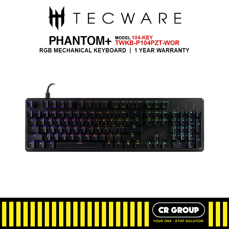 TECWARE PHANTOM+ 104 RGB Mechanical Gaming Keyboard - Pre-Lubed Orange ...