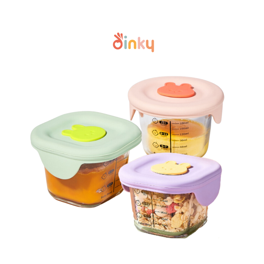 Dinky Family Food Storage Glass Container | Making baby meal ...