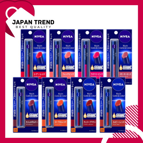 NIVEA Rich Care & Color Lip Balm [ Ruby Red / Cherry Brown / Sheer Red ...
