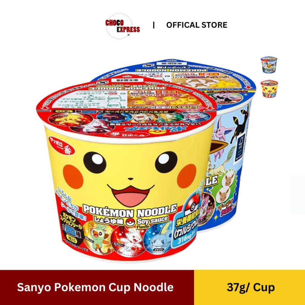 Sanyo Pokemon Cup Noodle Seafood Soy Sauce 37g/ Japan Product | Shopee ...