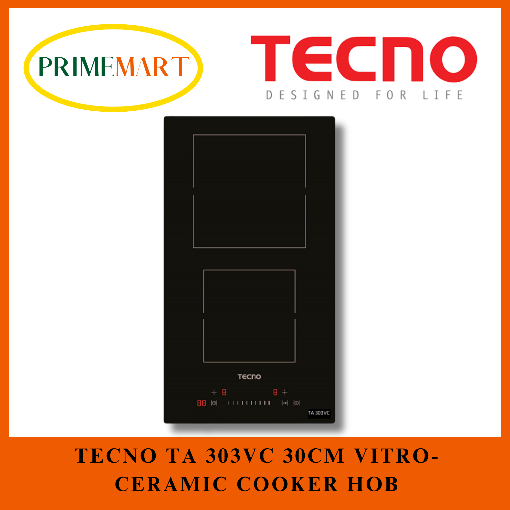 TECNO TA 303VC 30CM VITRO-CERAMIC COOKER HOB + 1 YEAR WARRANTY | Shopee ...