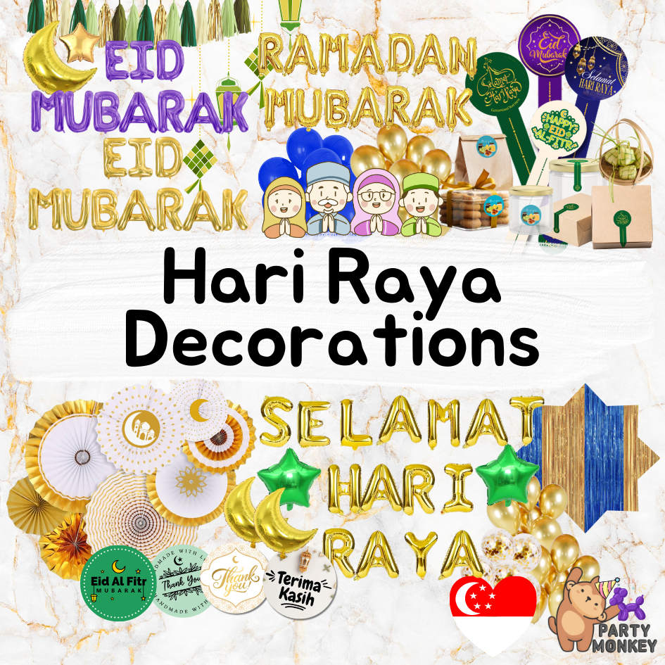 PartyMonkey Eid Mubarak Hari Raya Balloon Decoration Home Office ...